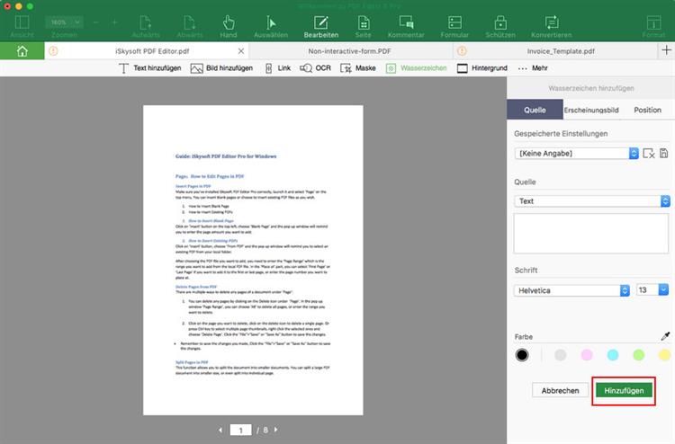 PDF Wasserzeichen | Wie kann ich in PDF Wasserzeichen hinzufügen