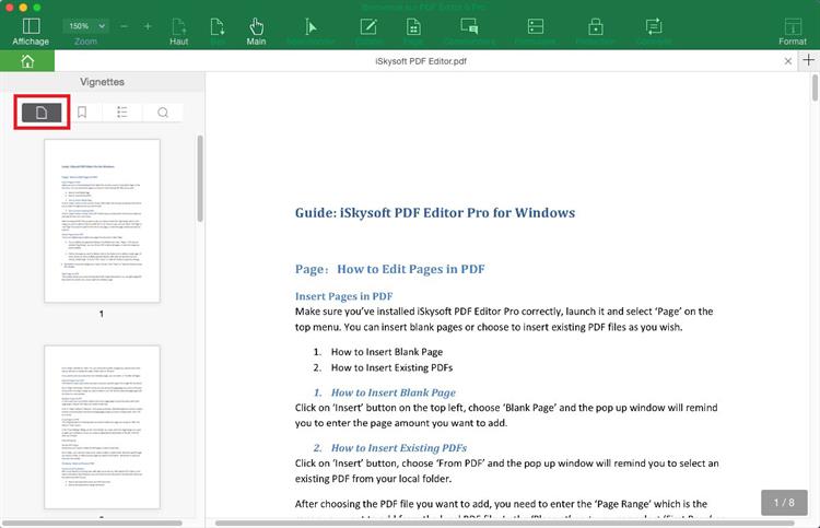 Comment faire pour zoomer le document PDF pour qu'il vous soit convenable