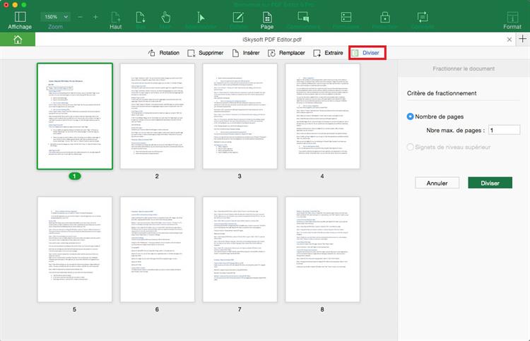 Le moyen le plus simple pour diviser les pages PDF sur Mac et Windows