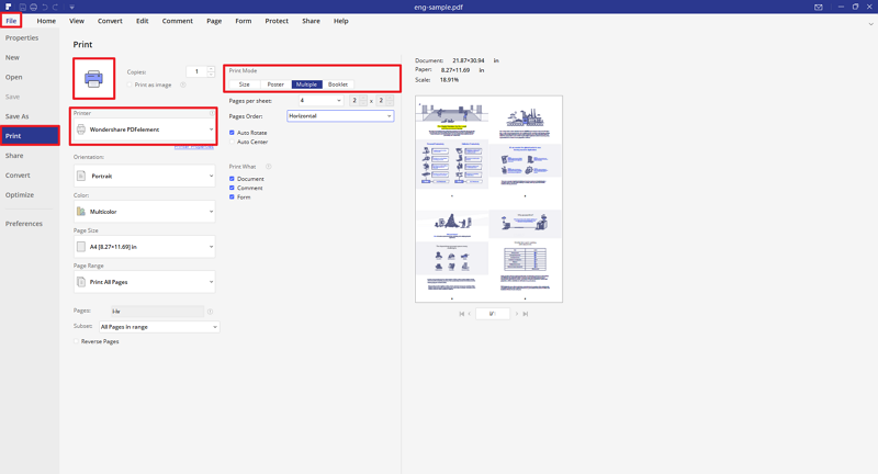 How To Print Multiple PDF Pages On One Page
